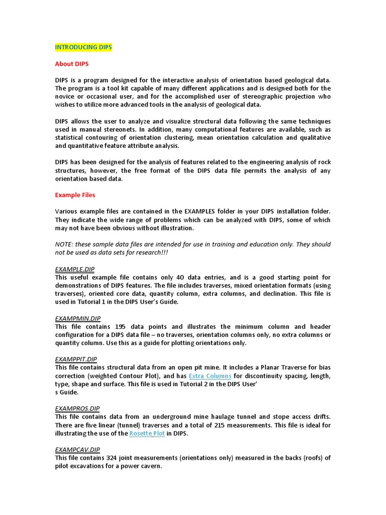 Manual Dips | PDF | Microsoft Excel | Computer File