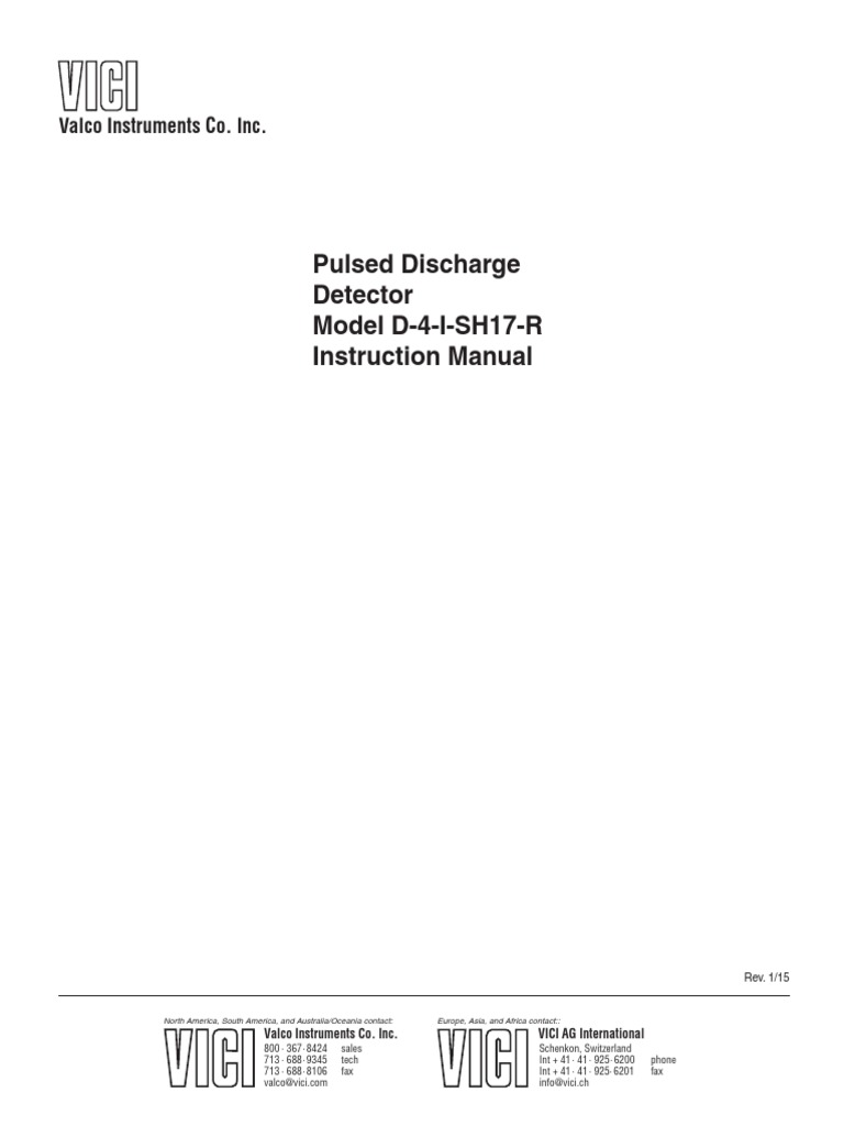 PDHID Detector | PDF | Gas Chromatography | Helium