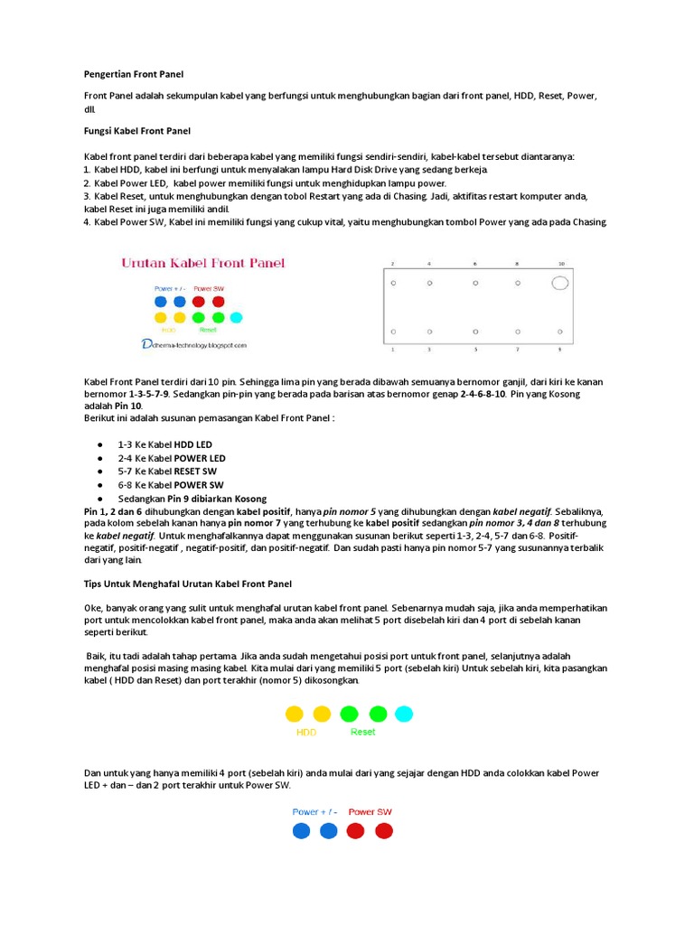 Pengertian Front Panel | PDF