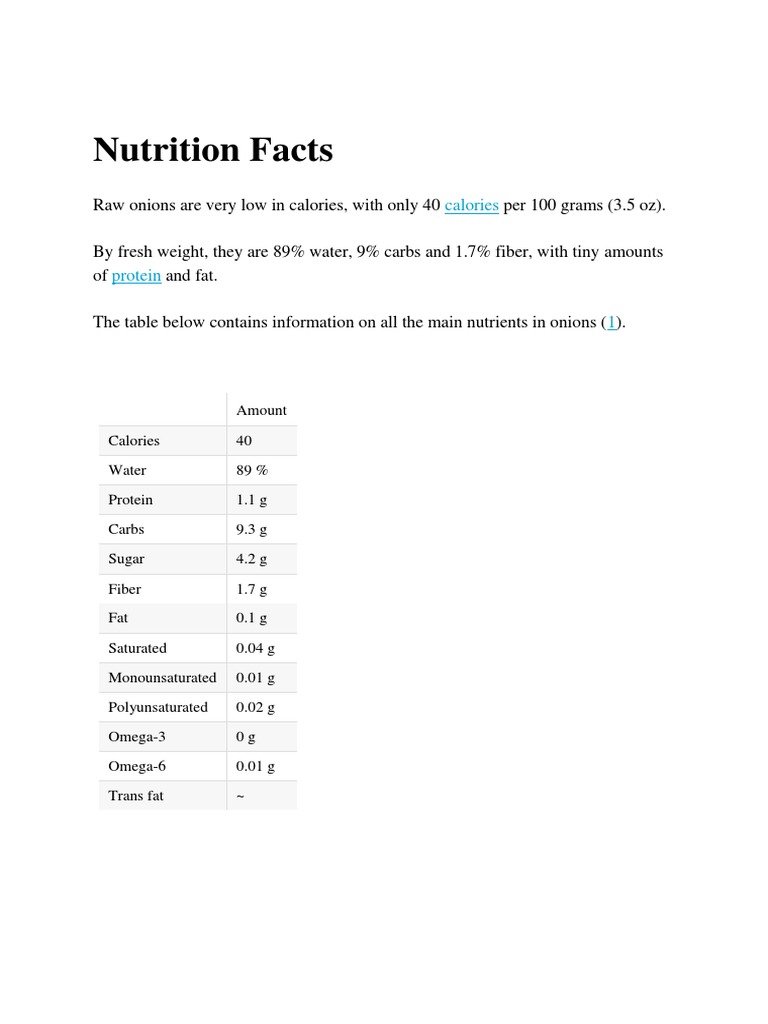 Nutrition Facts | PDF
