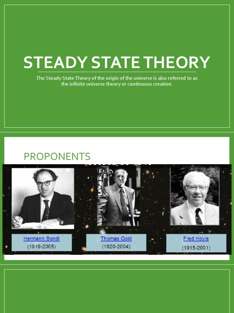 Steady State Theory | PDF