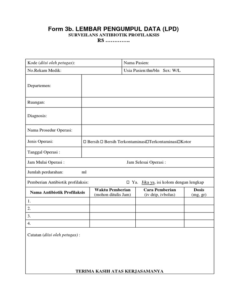Form 3b. LPD Profilaksis | PDF | Pengembangan Diri | Kesehatan Holistik