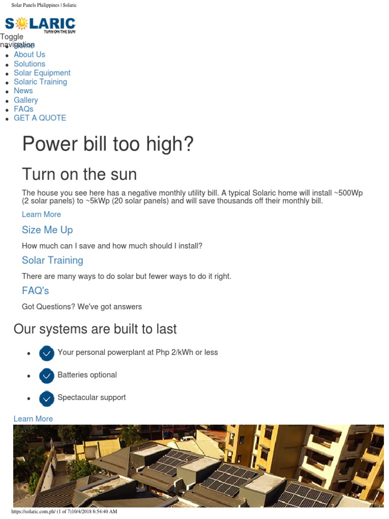 Https Solaric - Com.ph | PDF | Renewable Energy | Solar Power