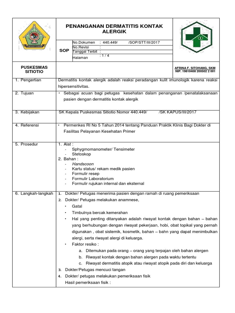Penanganan Dermatitis Kontak Alergik | PDF | Kesehatan Holistik
