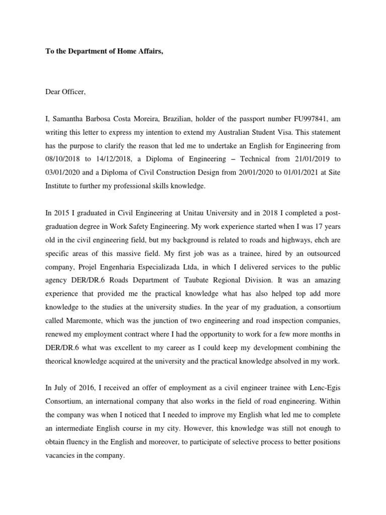 01 GTE Statement Letter | Engineering | Design