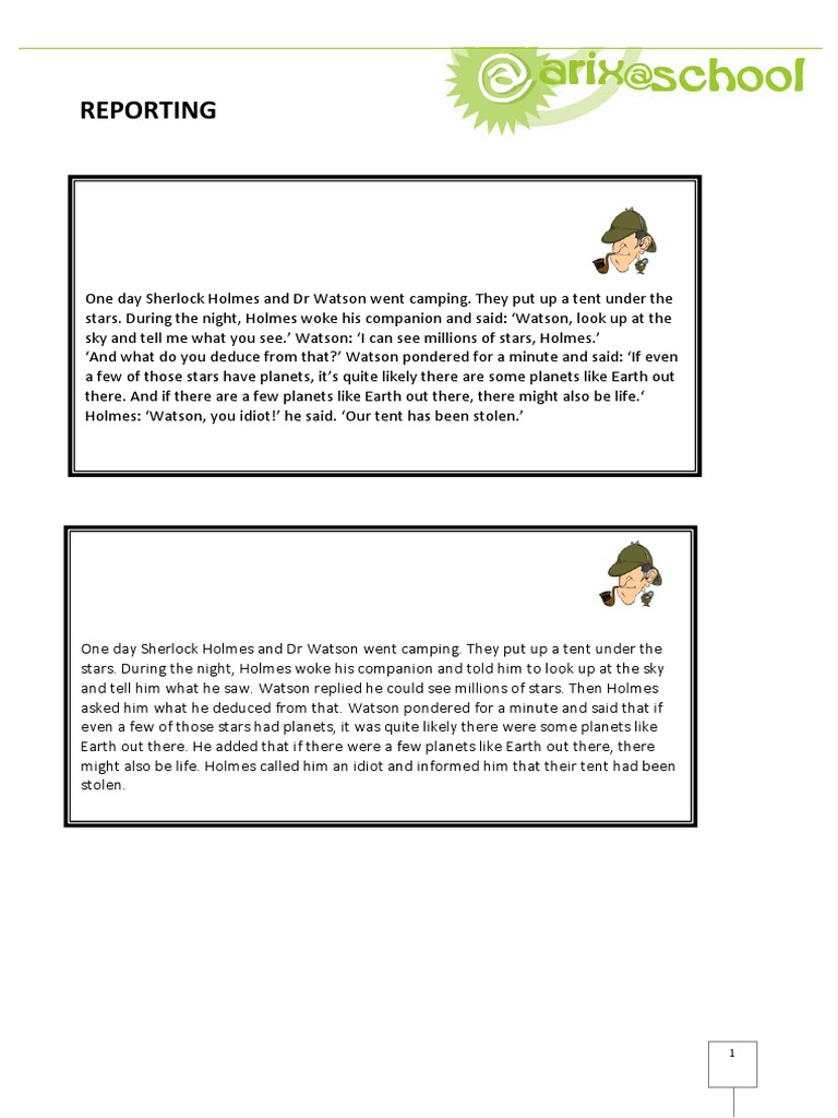 13 Reporting | PDF | Dr. Watson | Sherlock Holmes