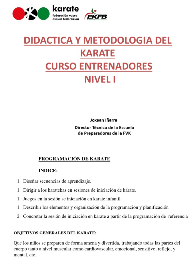 Didáctica y Metodología del Karate | PDF | Kárate | Kata
