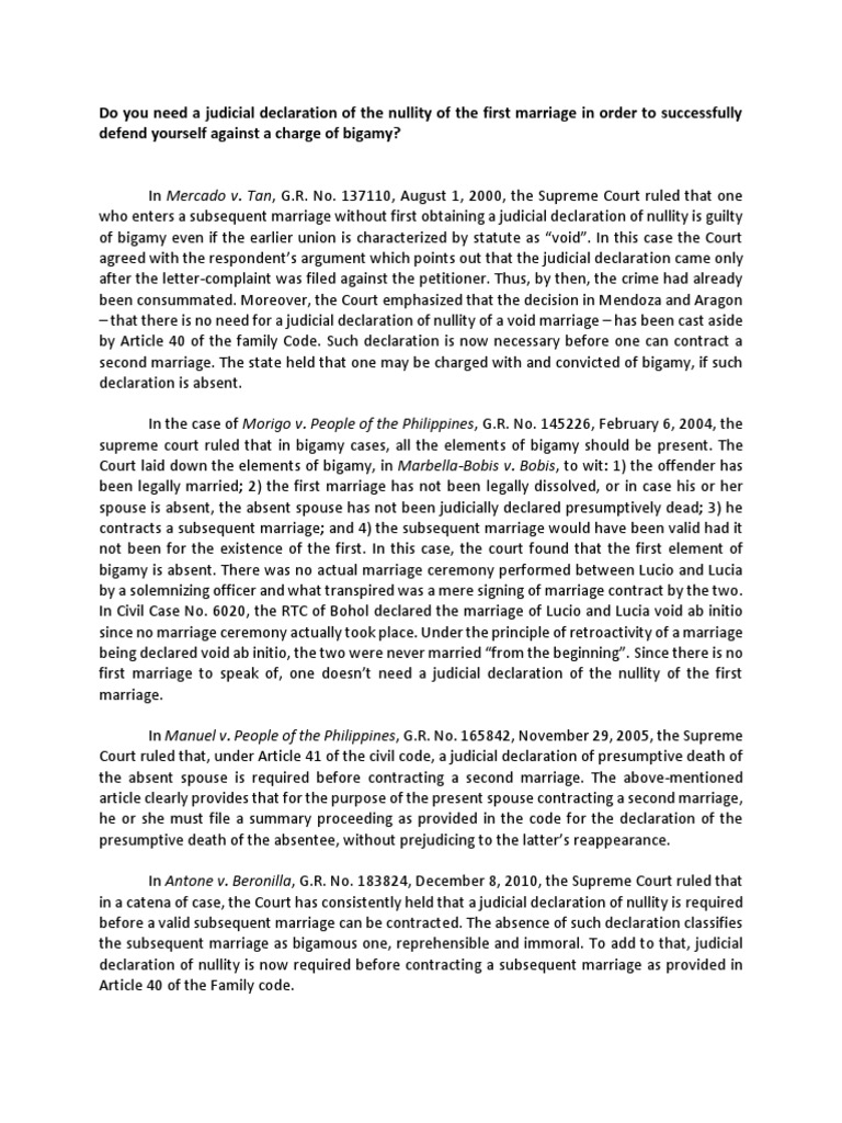 Case Synthesis | PDF | Marriage | Acquittal