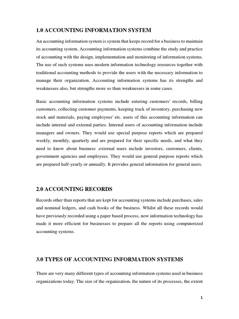 An Overview of Accounting Information Systems: Processes, Cycles, and ...
