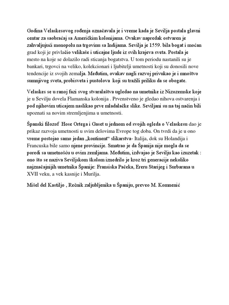 Velaskesova Spanija | PDF