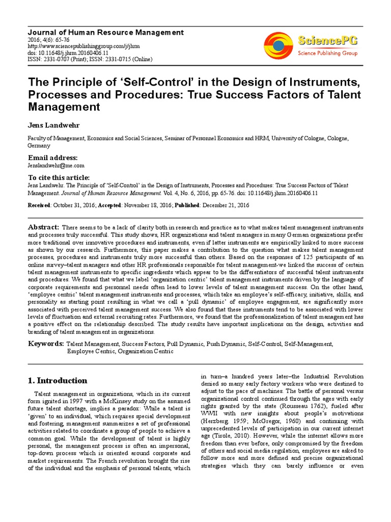 The Principle of Self-Control' in The Design of Instruments, Processes ...