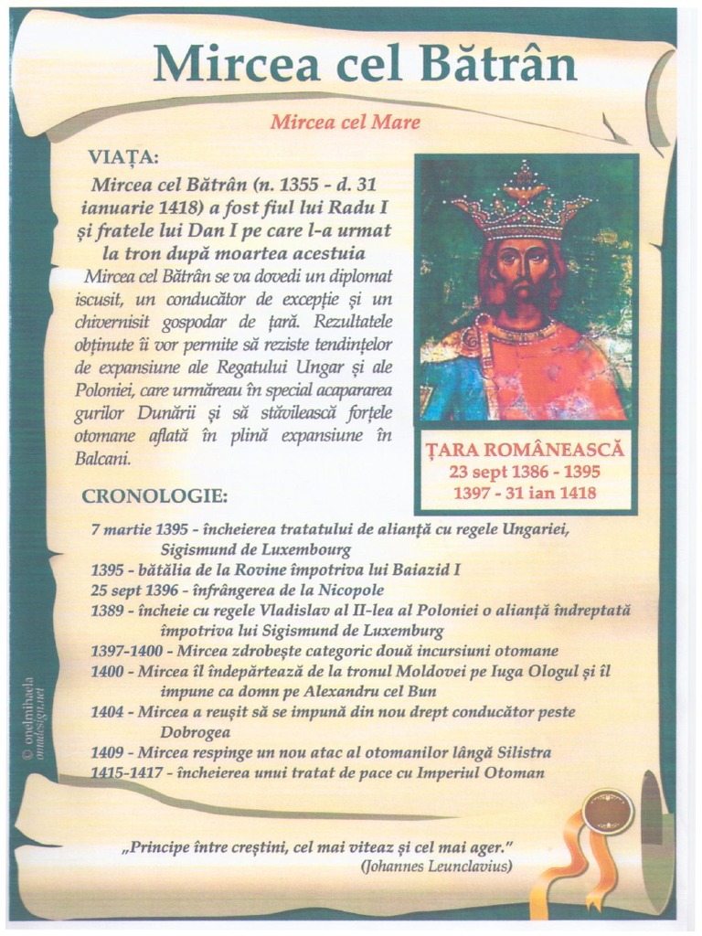 Fise Istorie Domnitori PDF | PDF