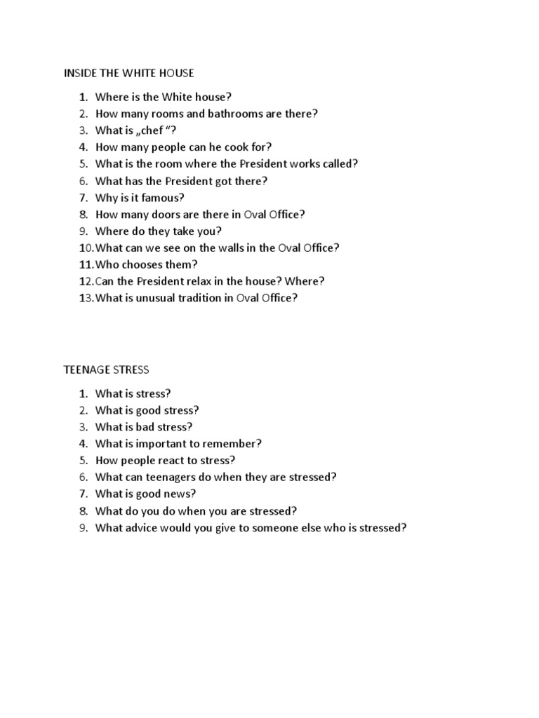 Inside The White House | PDF