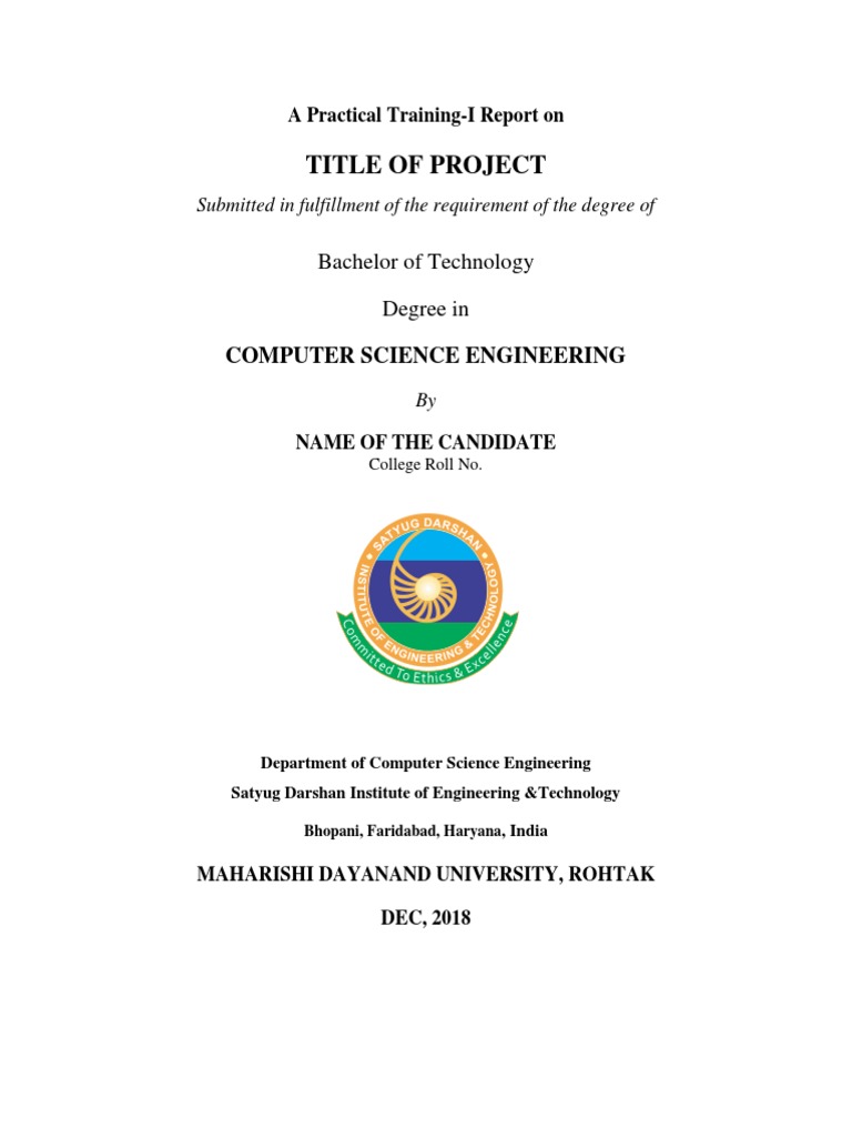 Report Format 5th Sem | PDF | Computing | Areas Of Computer Science