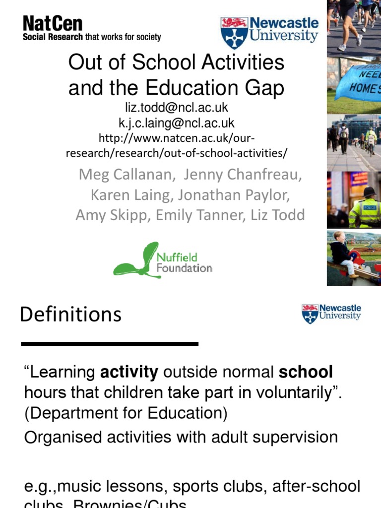 Out of School Activities and The Education Gap | PDF | Child Care ...