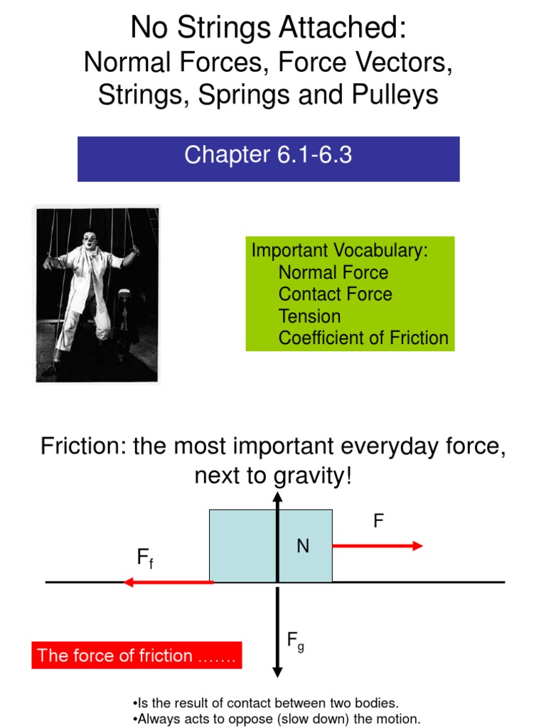 Normal Forces, Force Vectors, Strings, Springs and Pulleys | PDF ...