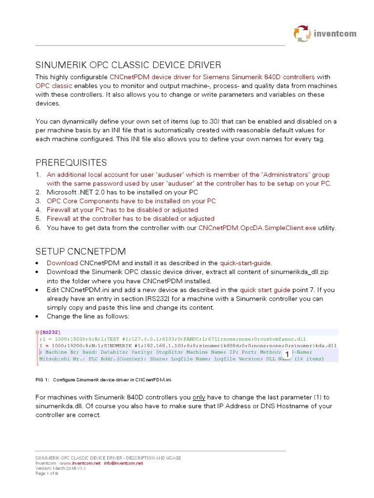 Sinumerik OPC DA Device Driver | PDF | Computer Data | Computer Engineering