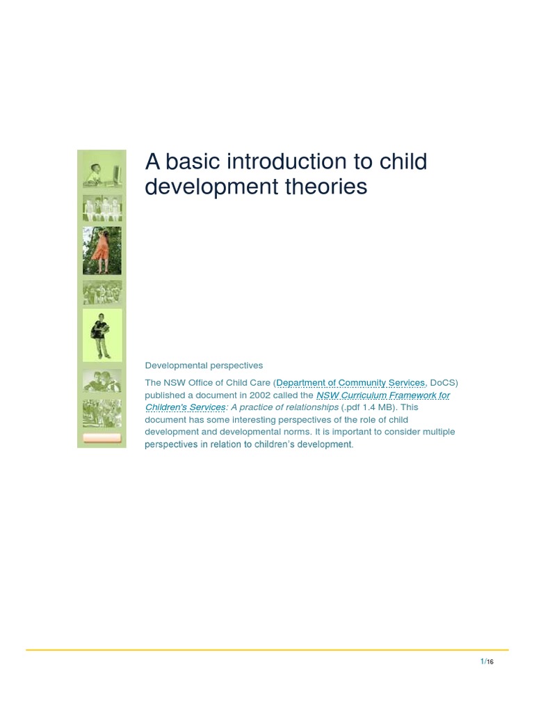 Child Development Theories - Outline | PDF | Child Development ...