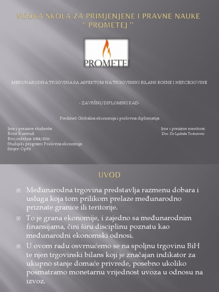 Diplomski Rad Boris Kusmuk Prezentacija | PDF