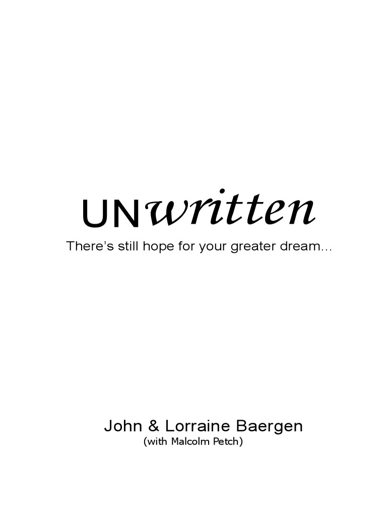 Unwritten Chapter 1 | PDF | Hope | Hospital