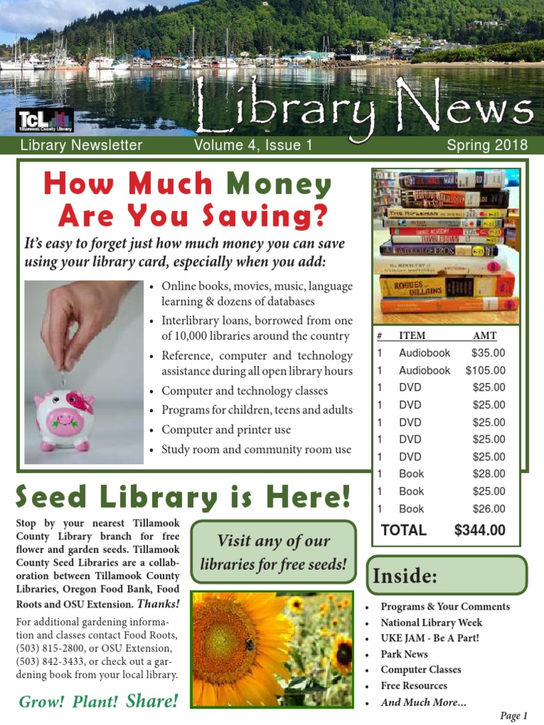 Library Newsletter FINAL With Time Correction MAR 2018 Compressed For ...