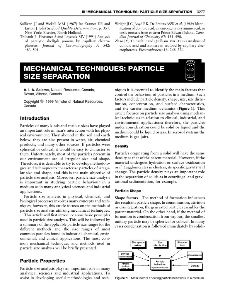 Mechanical Techniques - Particle Size Separation PDF | PDF | Suspension ...