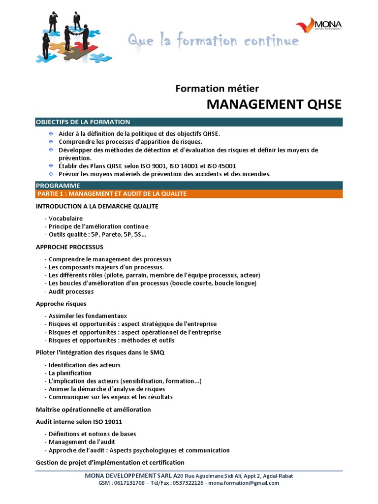 Programme QHSE | PDF | Audit | Sécurité