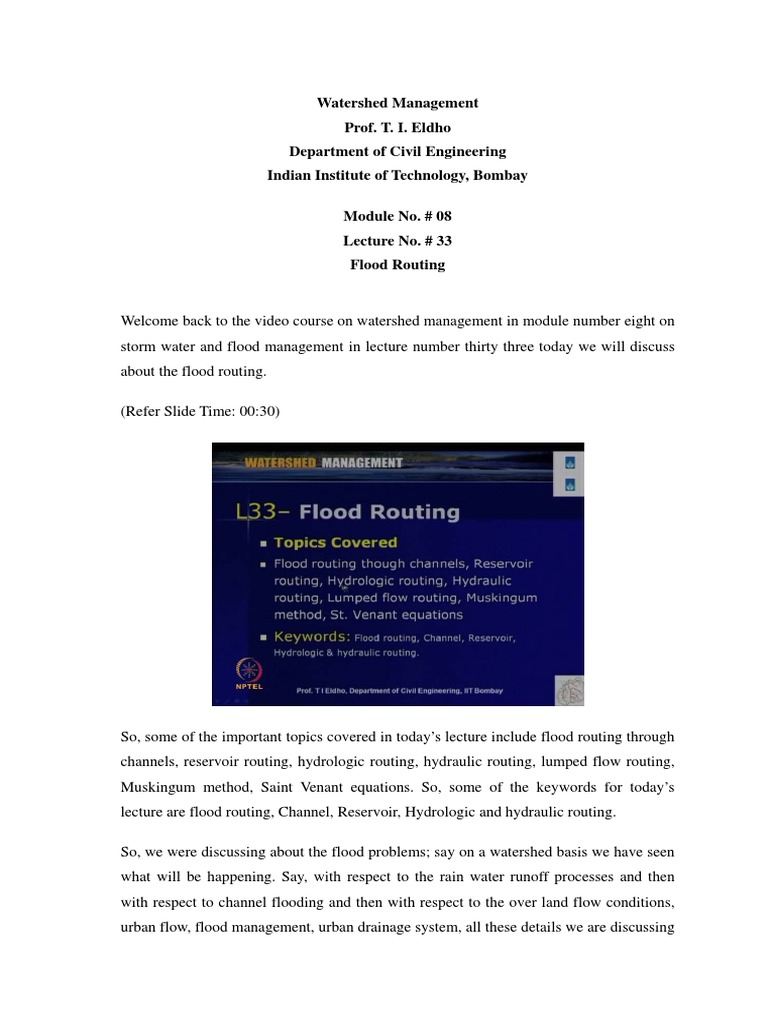 Hydrology Principles Flood Routing | PDF | Flood | Discharge (Hydrology)