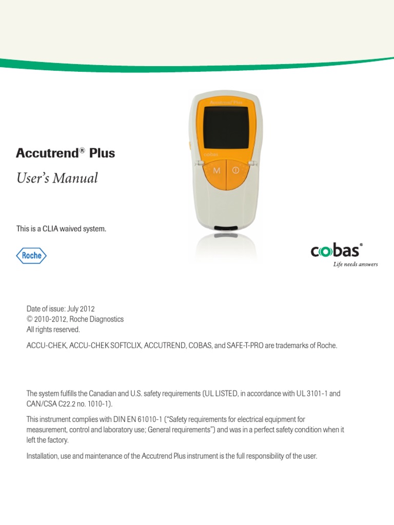 User's Manual: Accutrend Plus | PDF | Nature