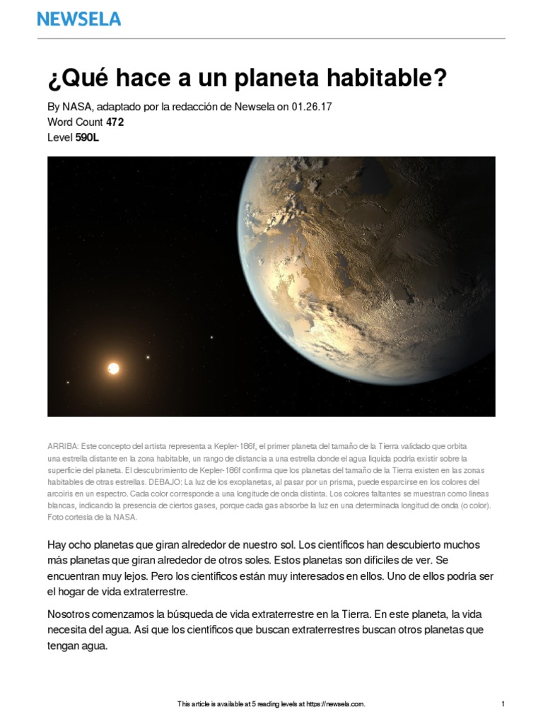 Planetas Habitables y Búsqueda de Vida | PDF | Exoplaneta | Vida ...