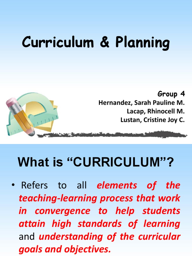 Curriculum & Planning | PDF | Teaching Method | Learning