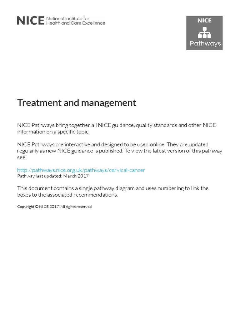Cervical Cancer Treatment and Management | PDF | Cervical Cancer ...