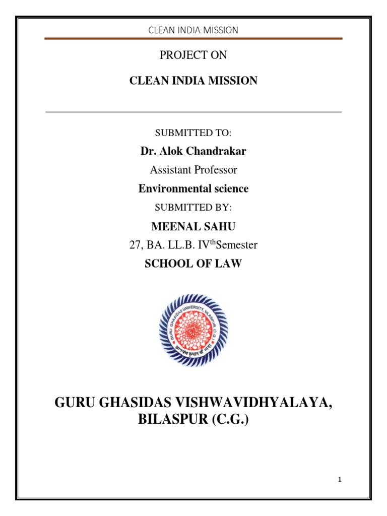 Clean India Mission | PDF | Waste Management | Hygiene