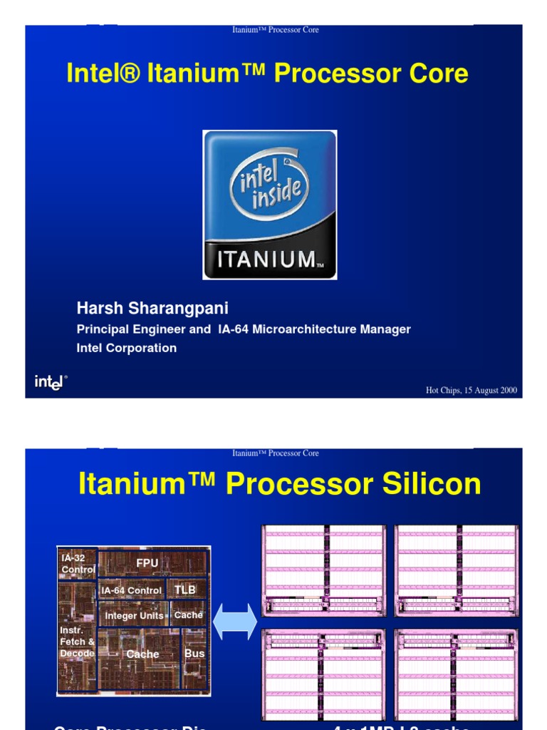 Intel® Itanium™ Processor Core: Harsh Sharangpani | PDF | Cpu Cache ...