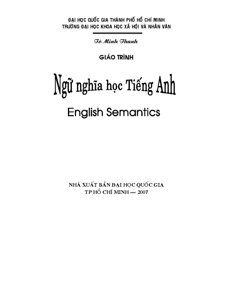 English Semantics | PDF