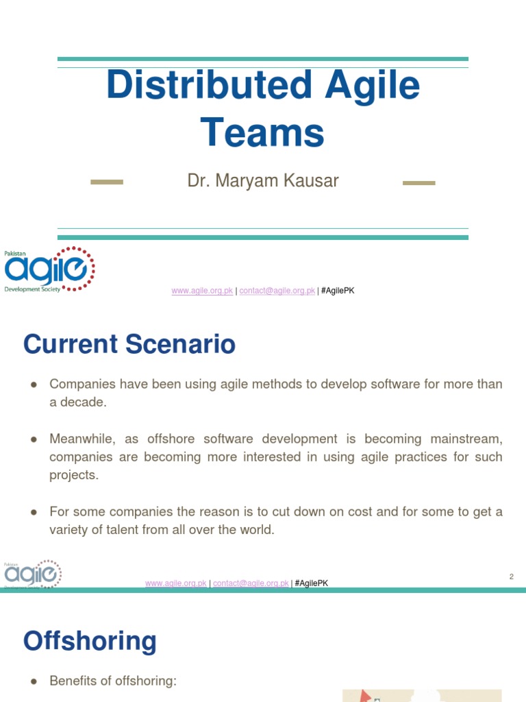 Distributed Agile Teams by DR Maryam Kausar | PDF | Agile Software Development | Scrum (Software ...