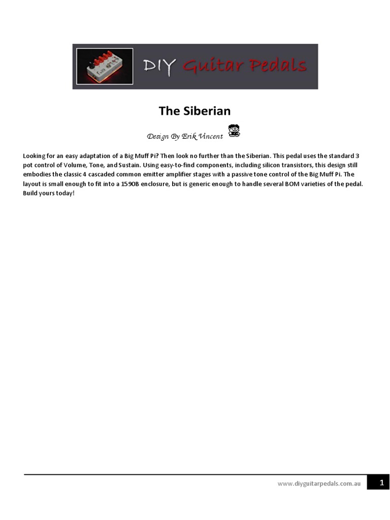 Muff Pi Stomp Box | PDF | Electronic Circuits | Telecommunications ...