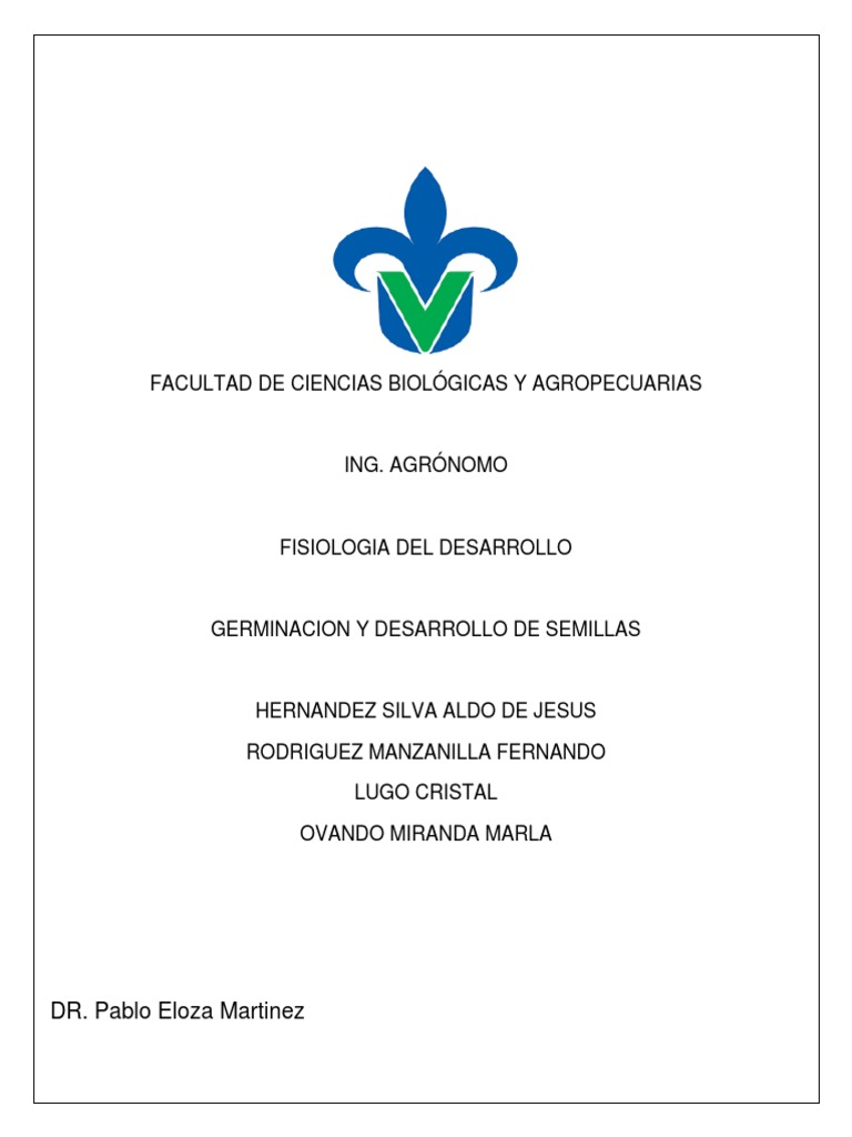 Facultad de Ciencias Biológicas y Agropecuarias | Germinación | Semilla
