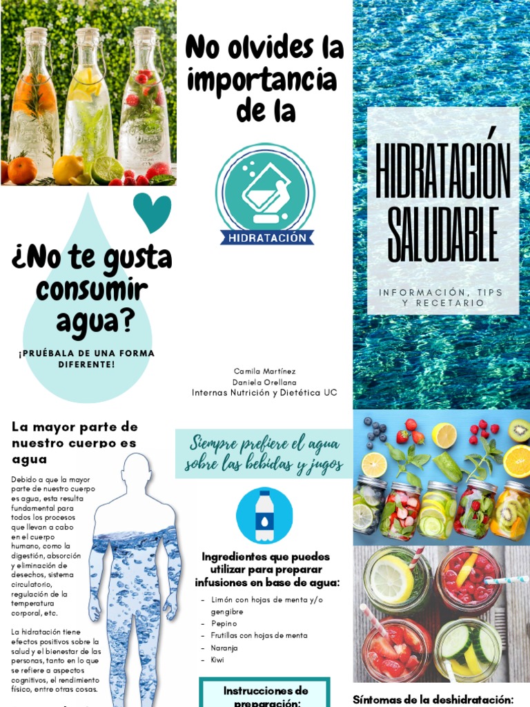 Hidratación Tríptico 2018 | Deshidración | Agua