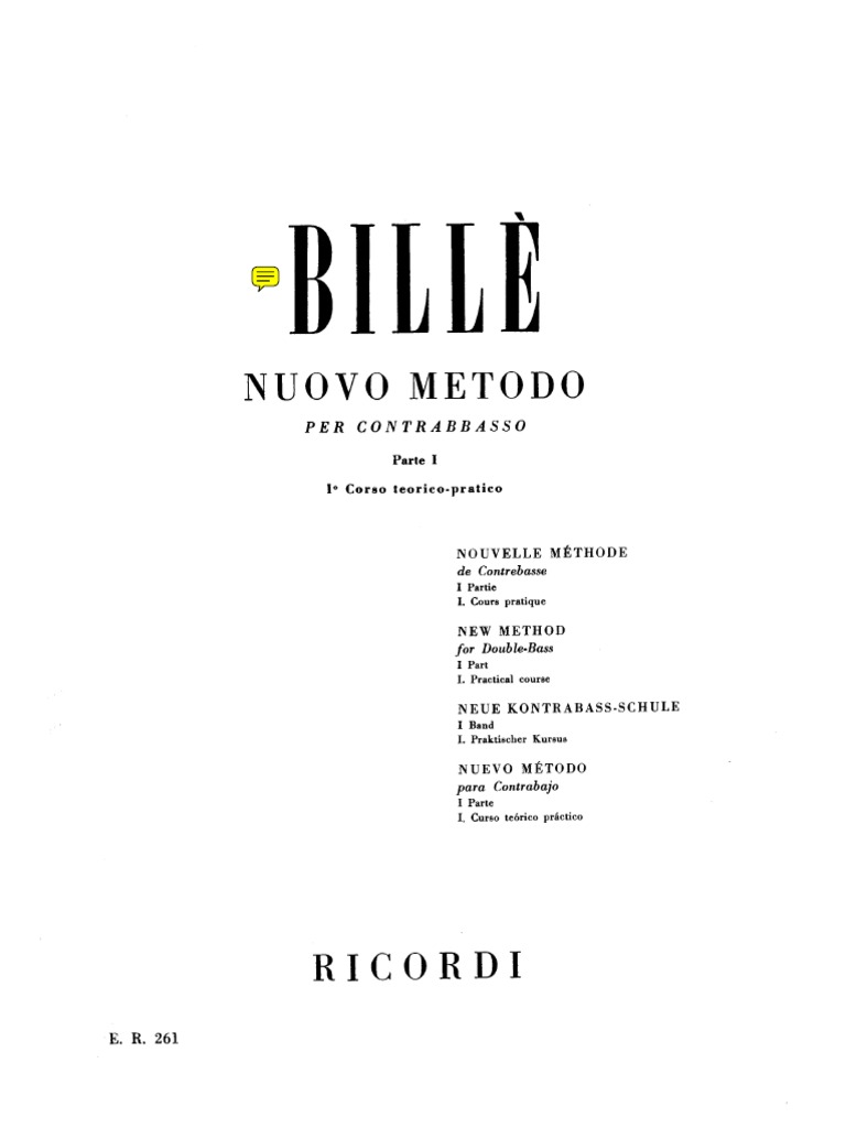 Bille - Nuovo Metodo - Vol.1. PDF | PDF