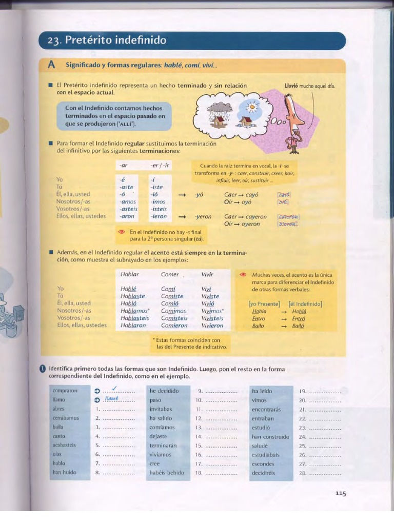 Gramática Básica - 23. Pretérito Indefinido | PDF