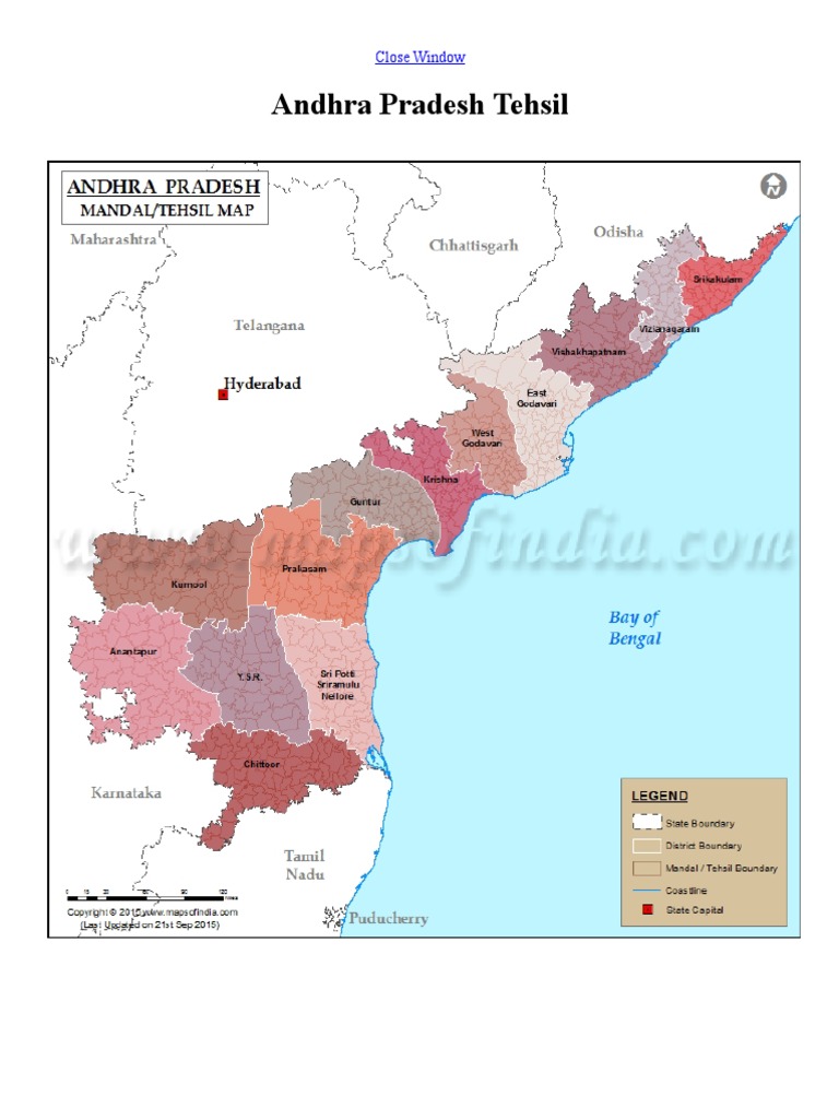 Andhra Pradesh Tehsil: Close Window | PDF