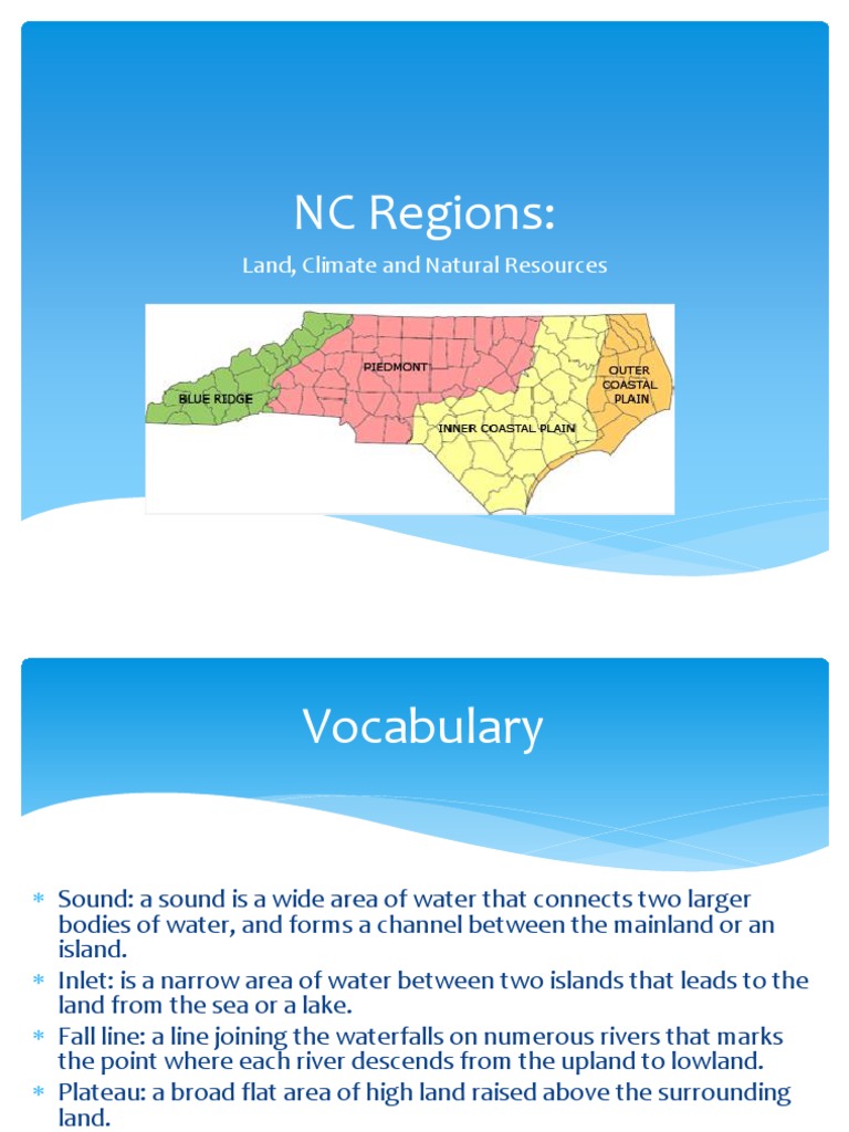 NC 3 Regions | PDF | North Carolina | Coast