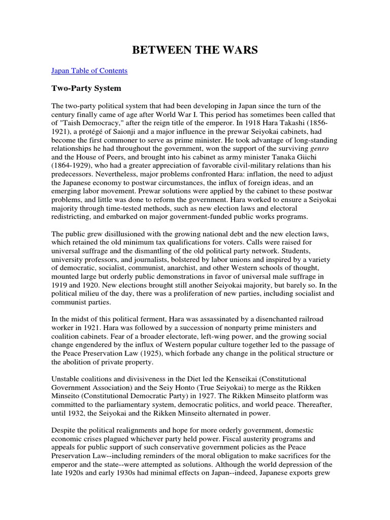 Japan Between The Wars | Download Free PDF | Communism | Communist ...