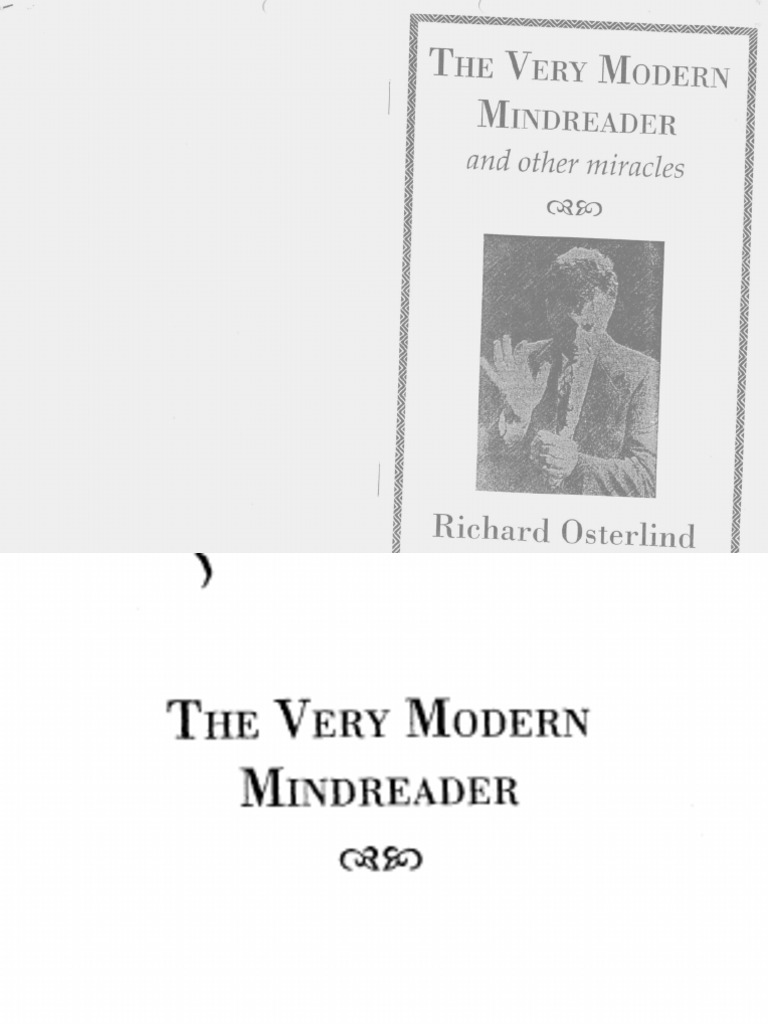 Richard Osterlind - The Very Modern Mindreader PDF | PDF