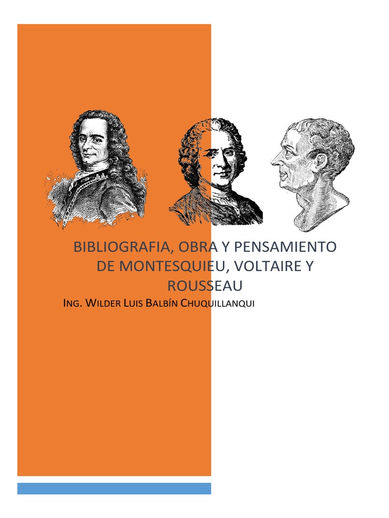 Montesquieu, Rousseau. Voltaire PDF | Voltaire | Montesquieu