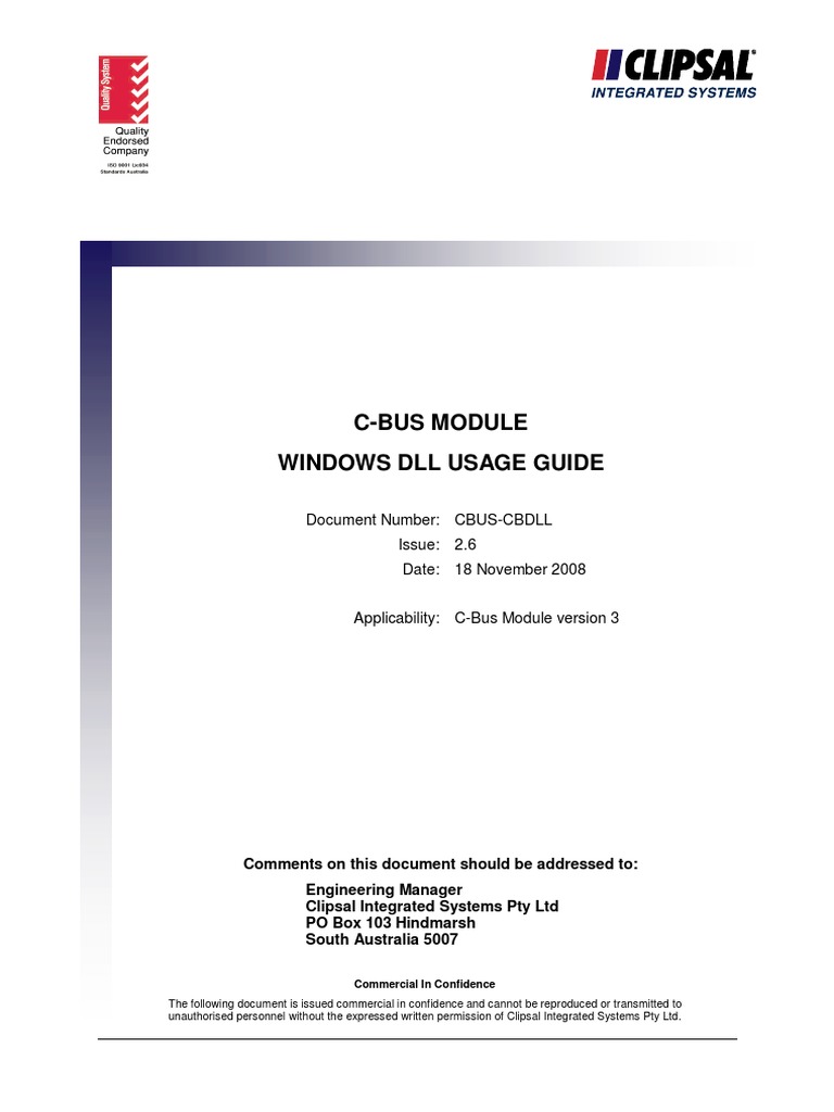 C-Bus Module Windows DLL Usage Guide | Download Free PDF | Component Object Model | Library ...