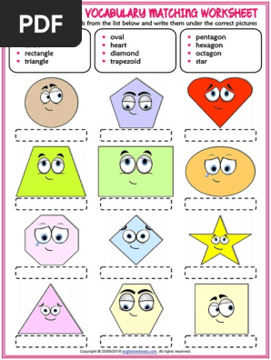 Geometry Vocabulary Matching Worksheet Pdf Math Worksheets