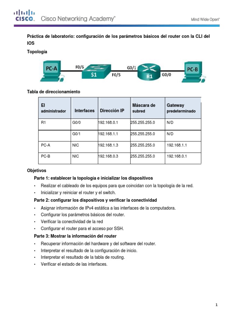 1146 Lab Configuring Basic Router Settings With Ios Cli Pdf Enrutador Computación 6440