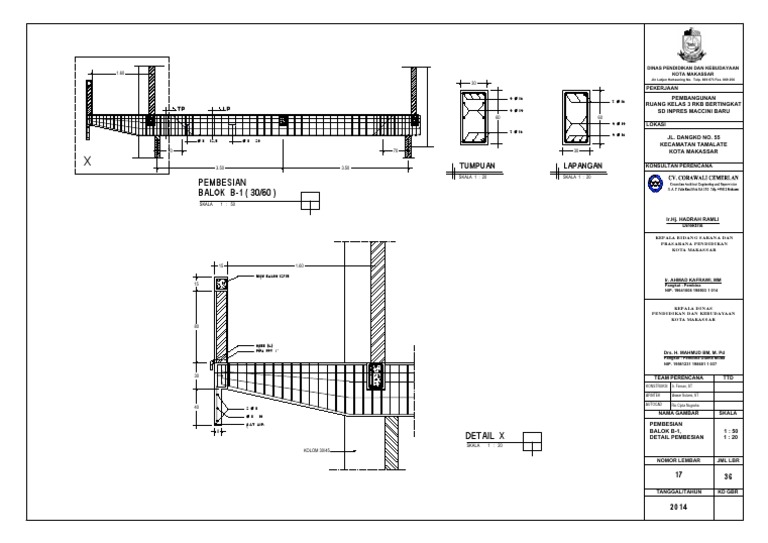 Detail Pembesian Balok dan Kolom | PDF